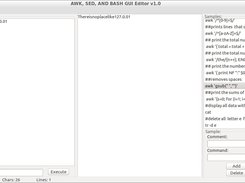 AWK, SED, BASH GUI Editor download | SourceForge.net